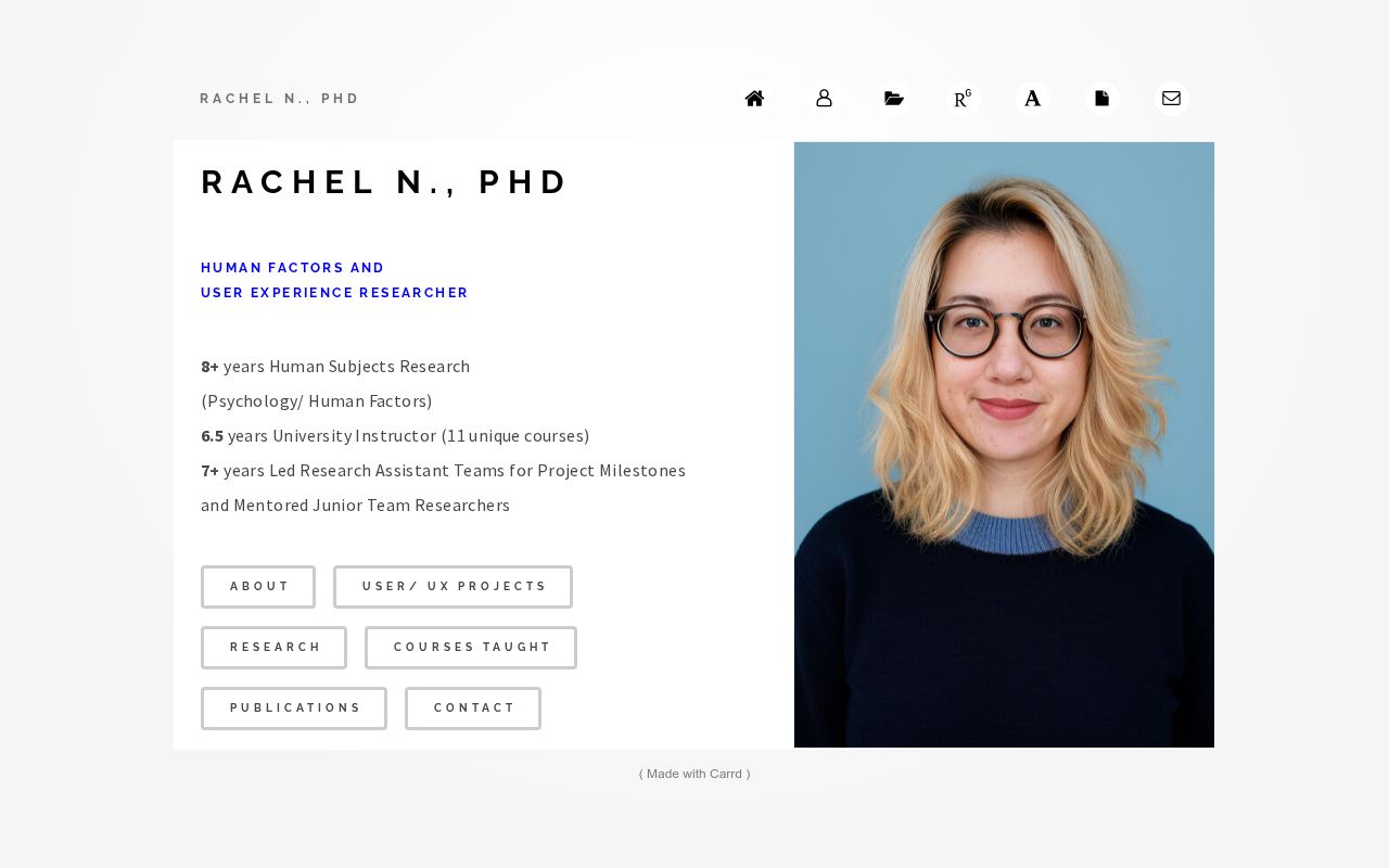 Rachel N., PhD Human Factor and User Experience Researcher (live)